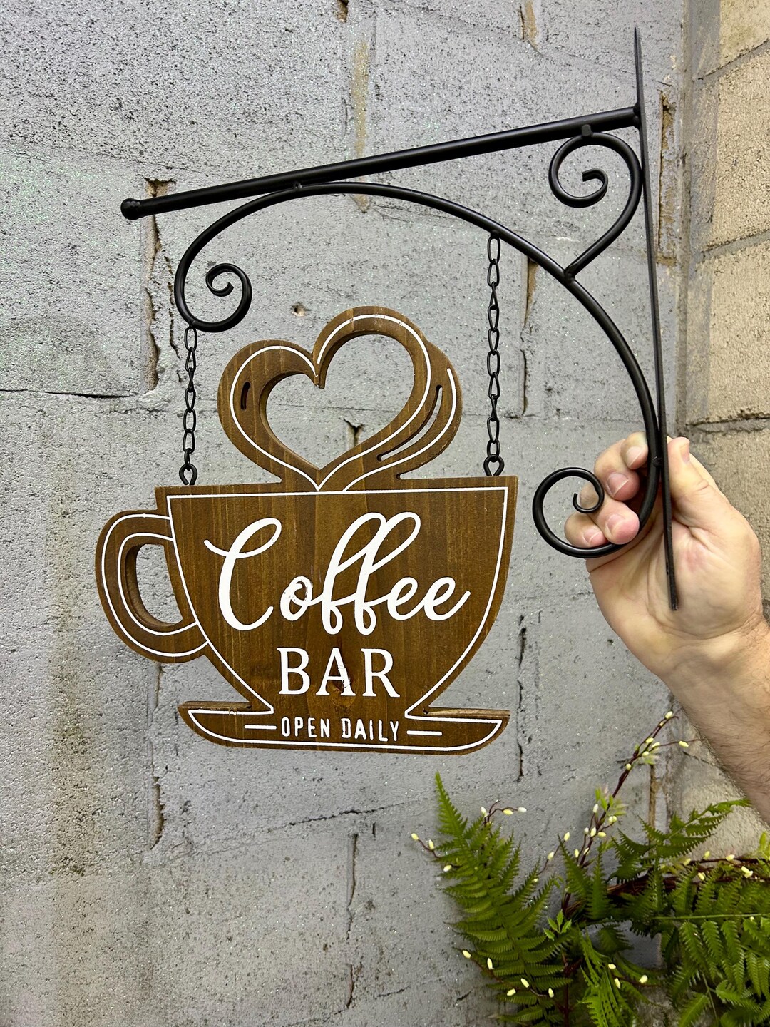 Coffee Shop Hanging Welcome Sign - Etsy