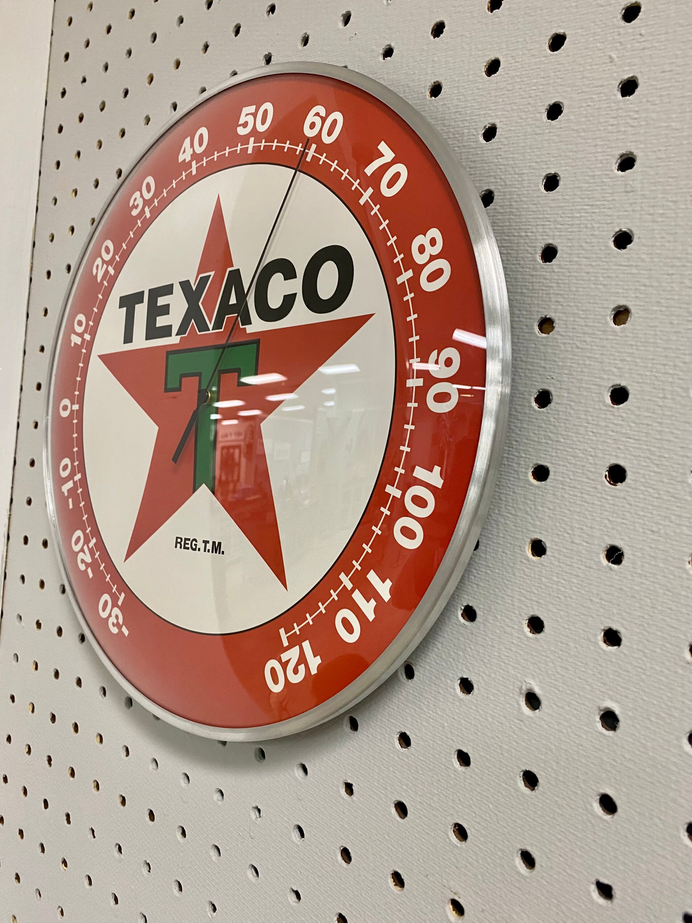 Texaco Thermometer Round Glass Dome Top - Etsy Canada