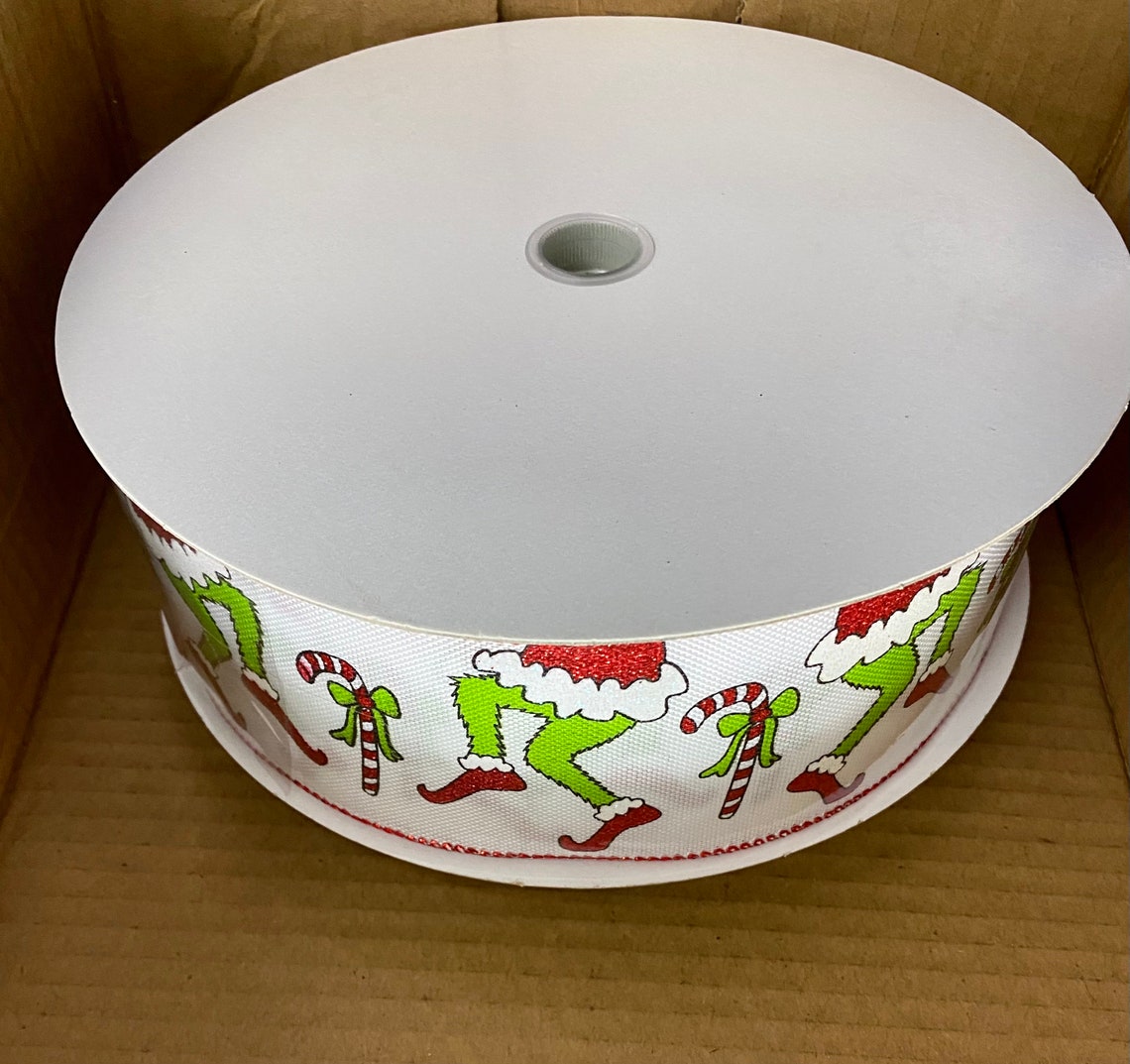 Grinch Ribbon 2.5 X 50 Yards (150 Feet) - Etsy