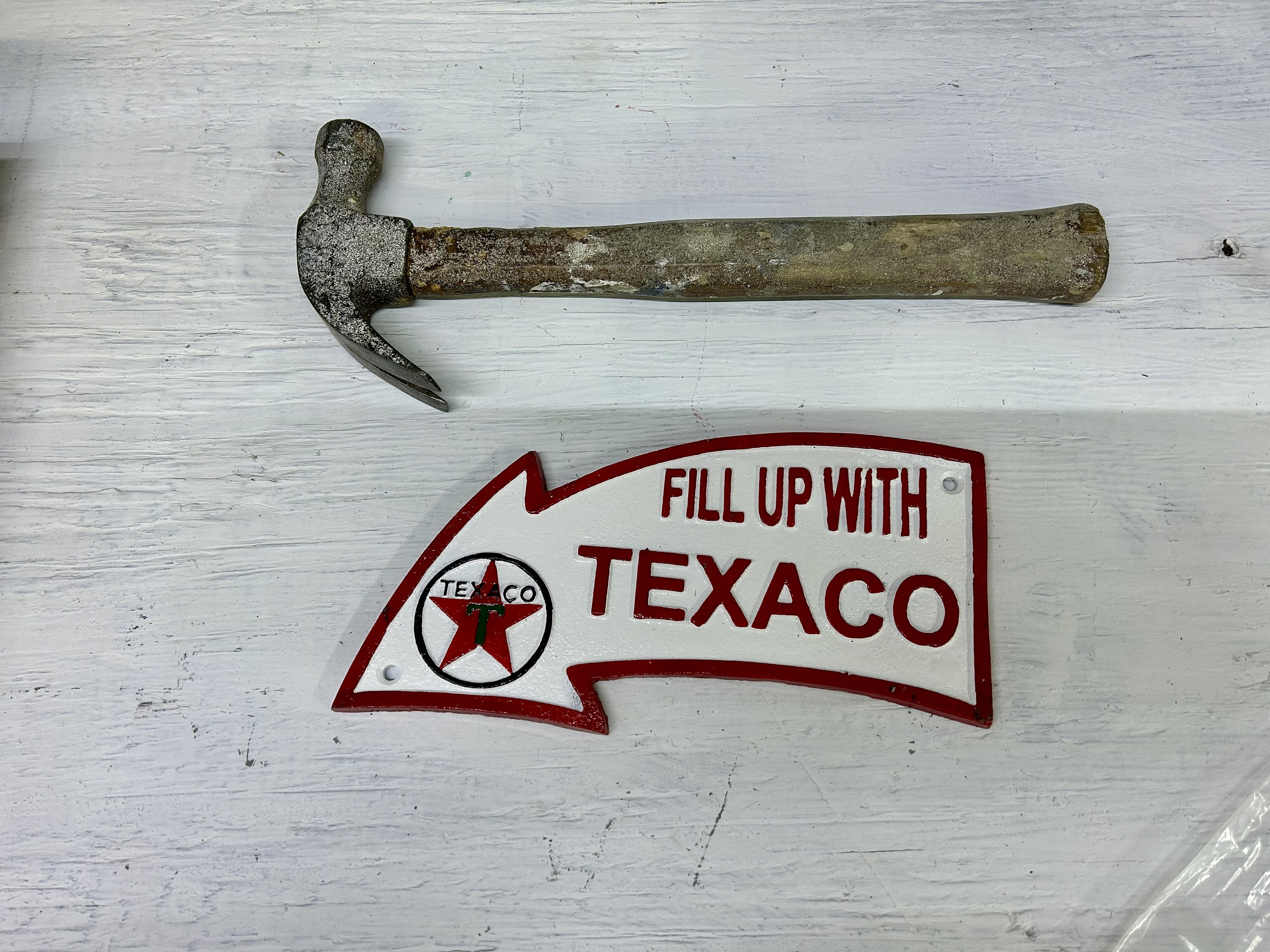 Fill up With Texaco Arrow Cast Iron Sign - Etsy