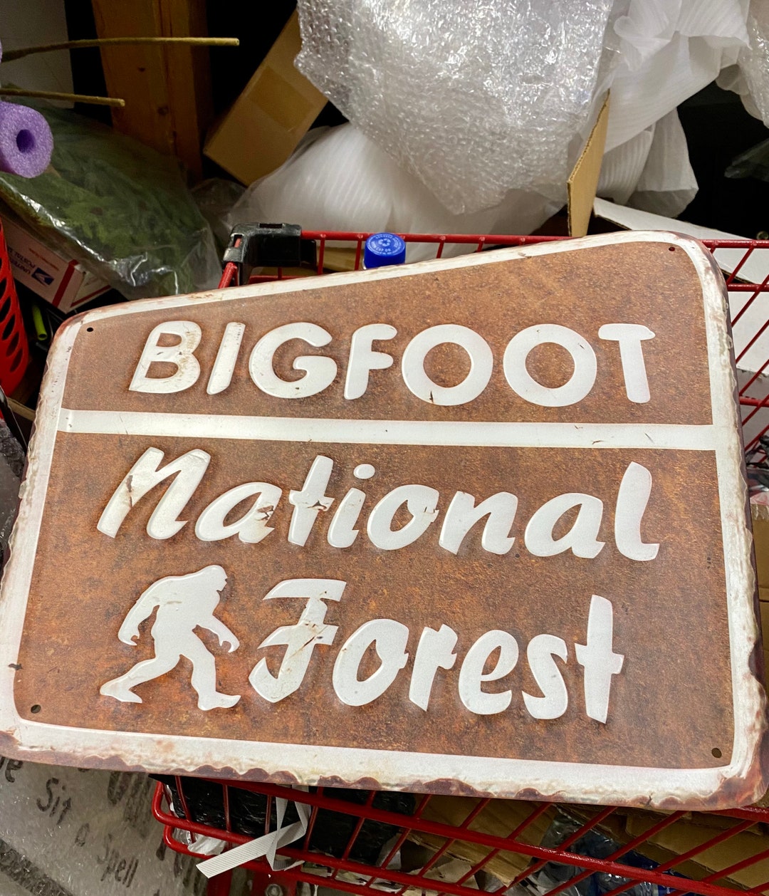 Bigfoot National Forest Embossed Sign - Etsy