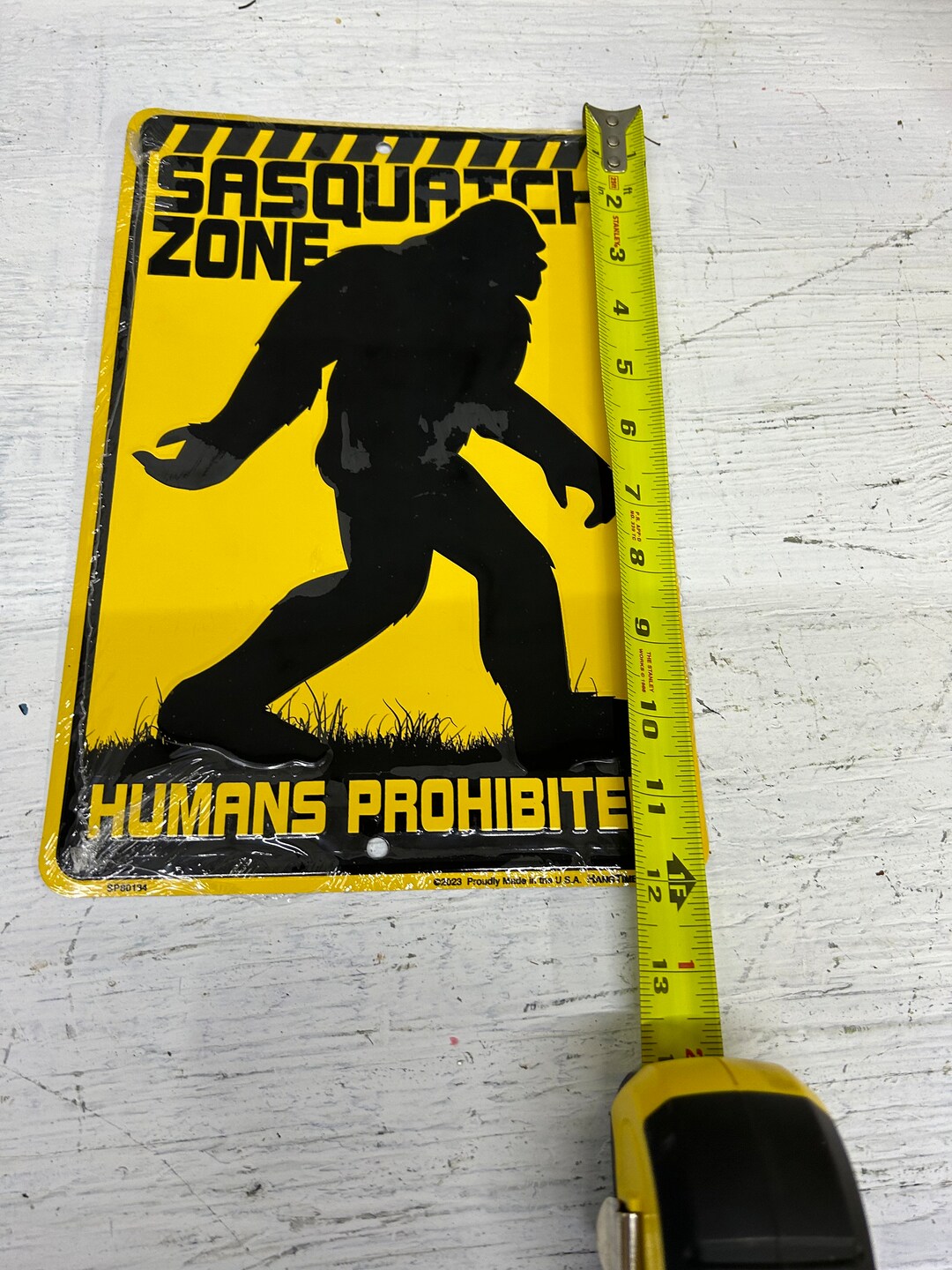 Sasquatch Zone Humans Prohibited Sign - Etsy