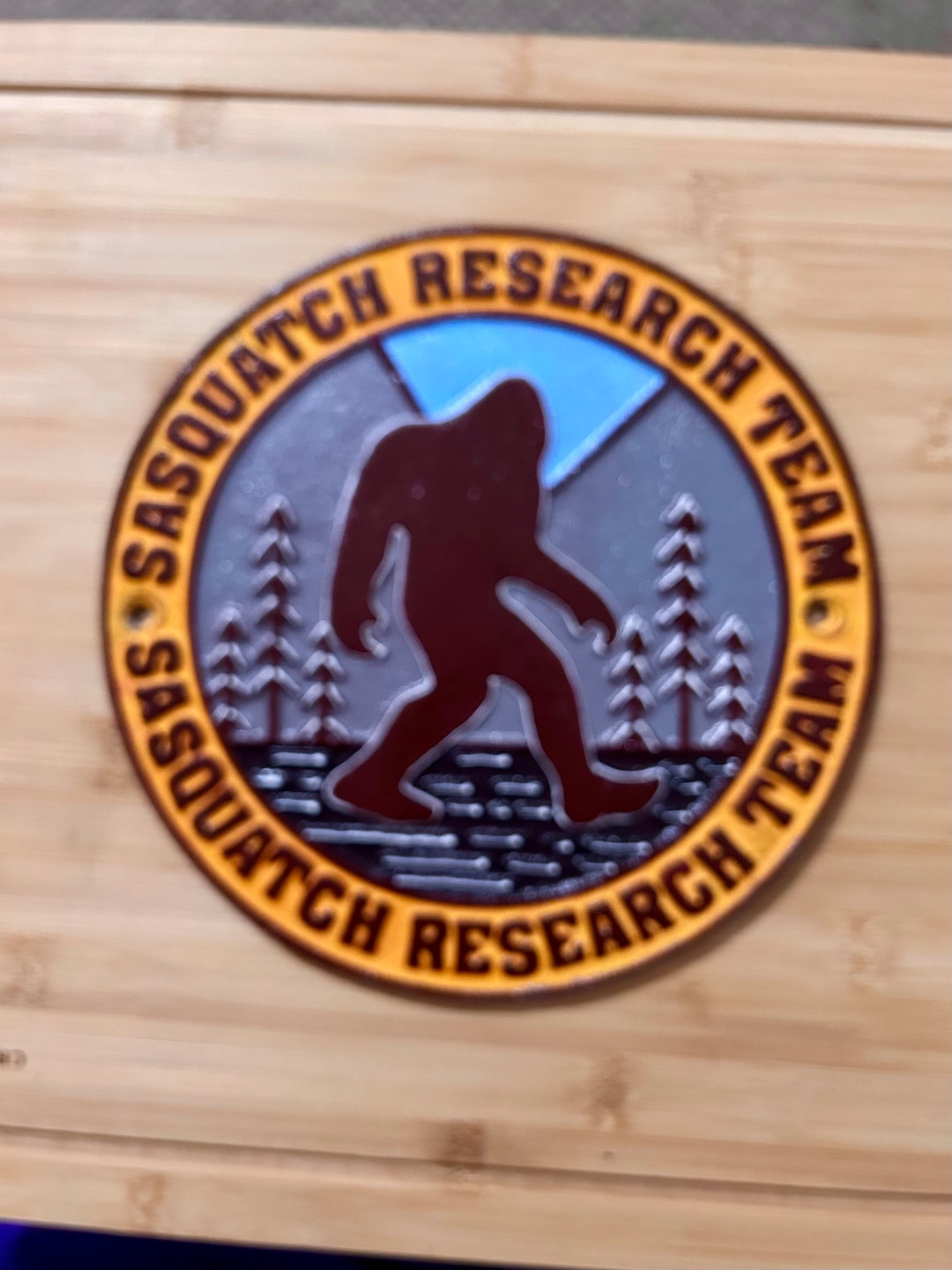 Sasquatch Research Team in Forest Cast Iron Sign 9 1/2 Inches Round - Etsy