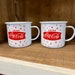 Coca Cola Enamel Mugs Set of 2 - Etsy