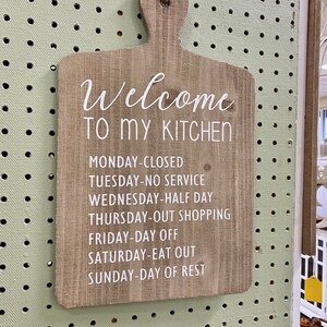 Welcome to My Kitchen Sign - Etsy