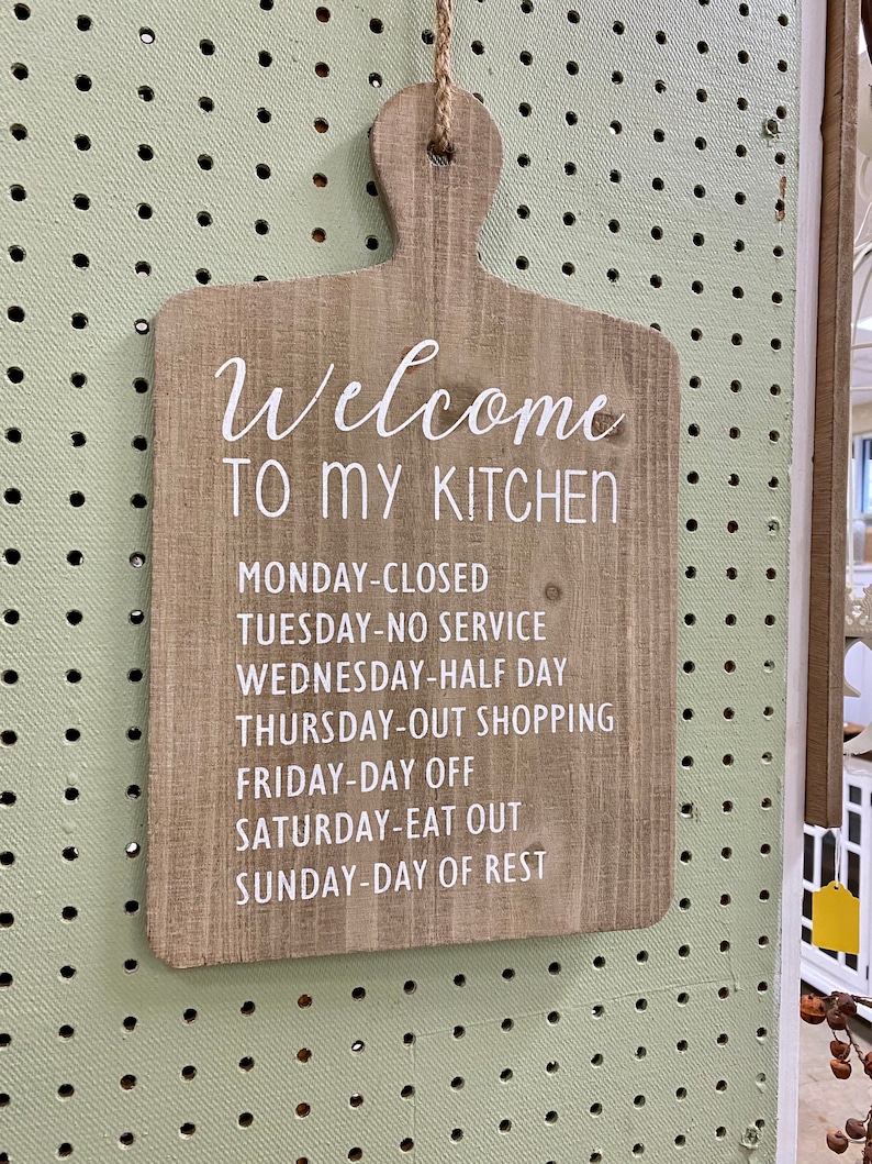 Welcome to My Kitchen Sign - Etsy