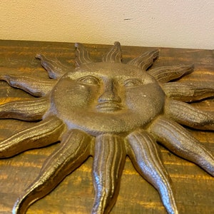 Sun Face Wall Hanging Cast Iron - Etsy