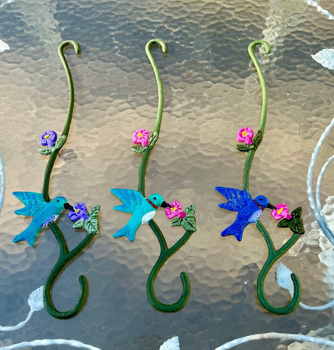 Hand Painted Hummingbird Plant Hanger Extension Hook Cast Iron - Etsy