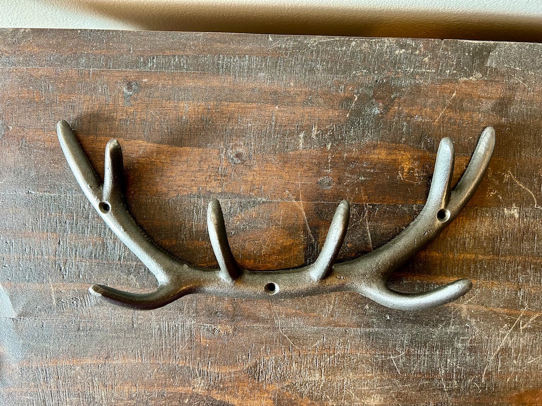 Deer Rack Key Holder Hooks (cast Iron) - Etsy