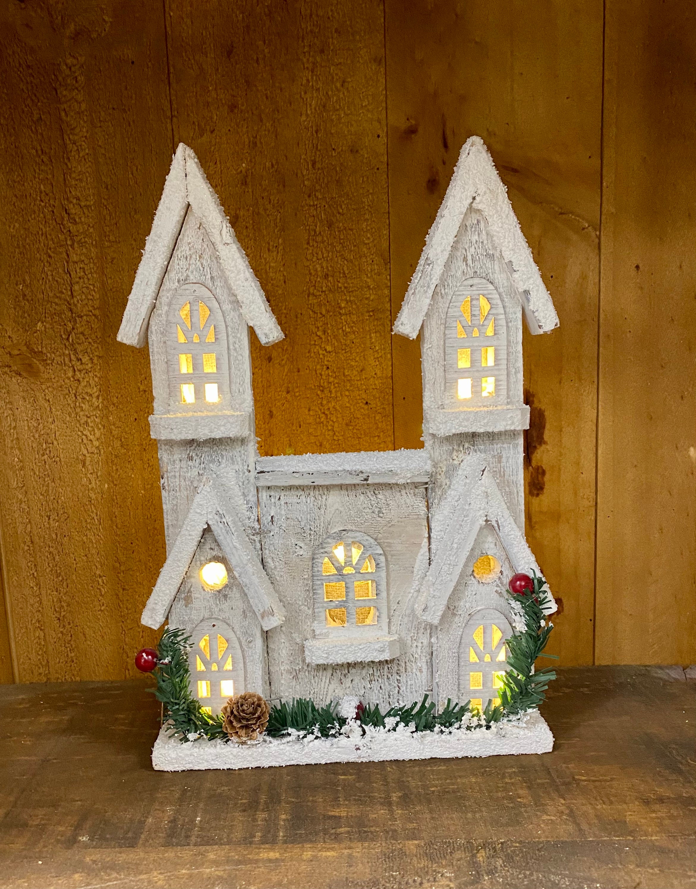 Slim Lighted Wooden Church - Etsy