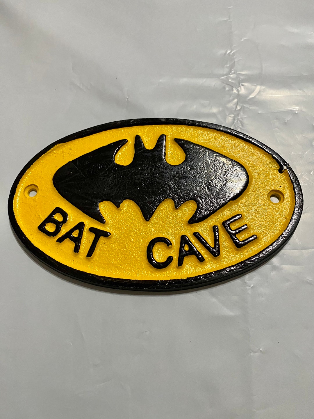Bat Cave Cast Iron Sign - Etsy
