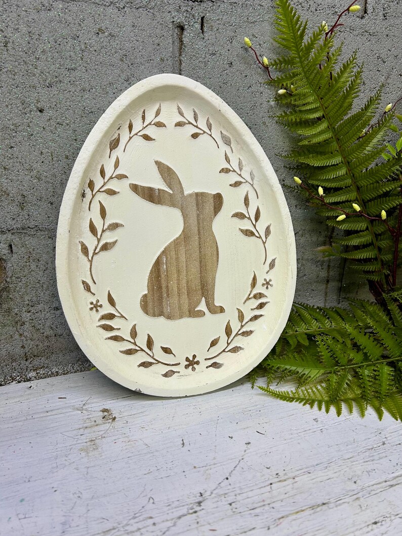 Wooden Elegant Rabbit Plaque - Etsy