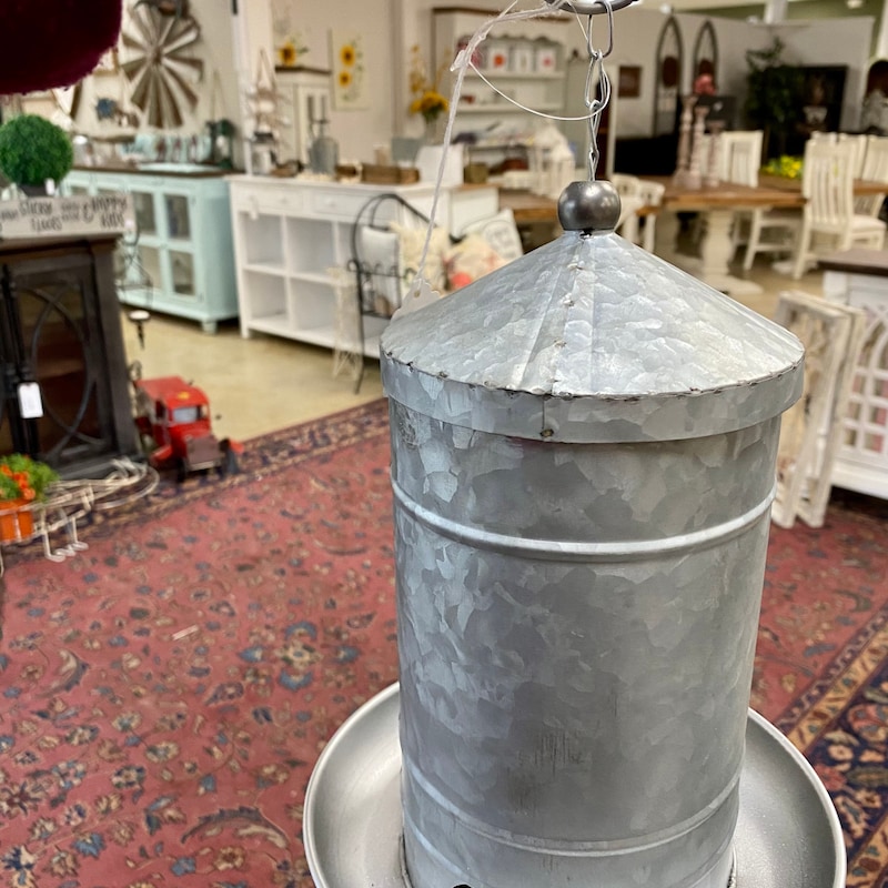 Galvanized Chicken Feeder - Etsy