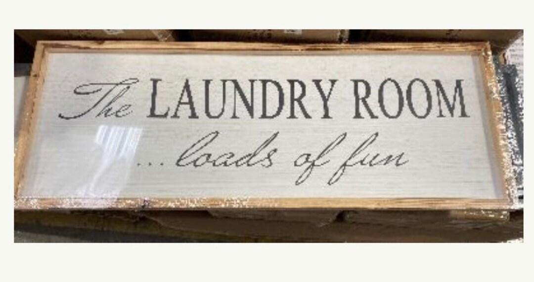 The Laundry Room Loads of Fun Sign - Etsy