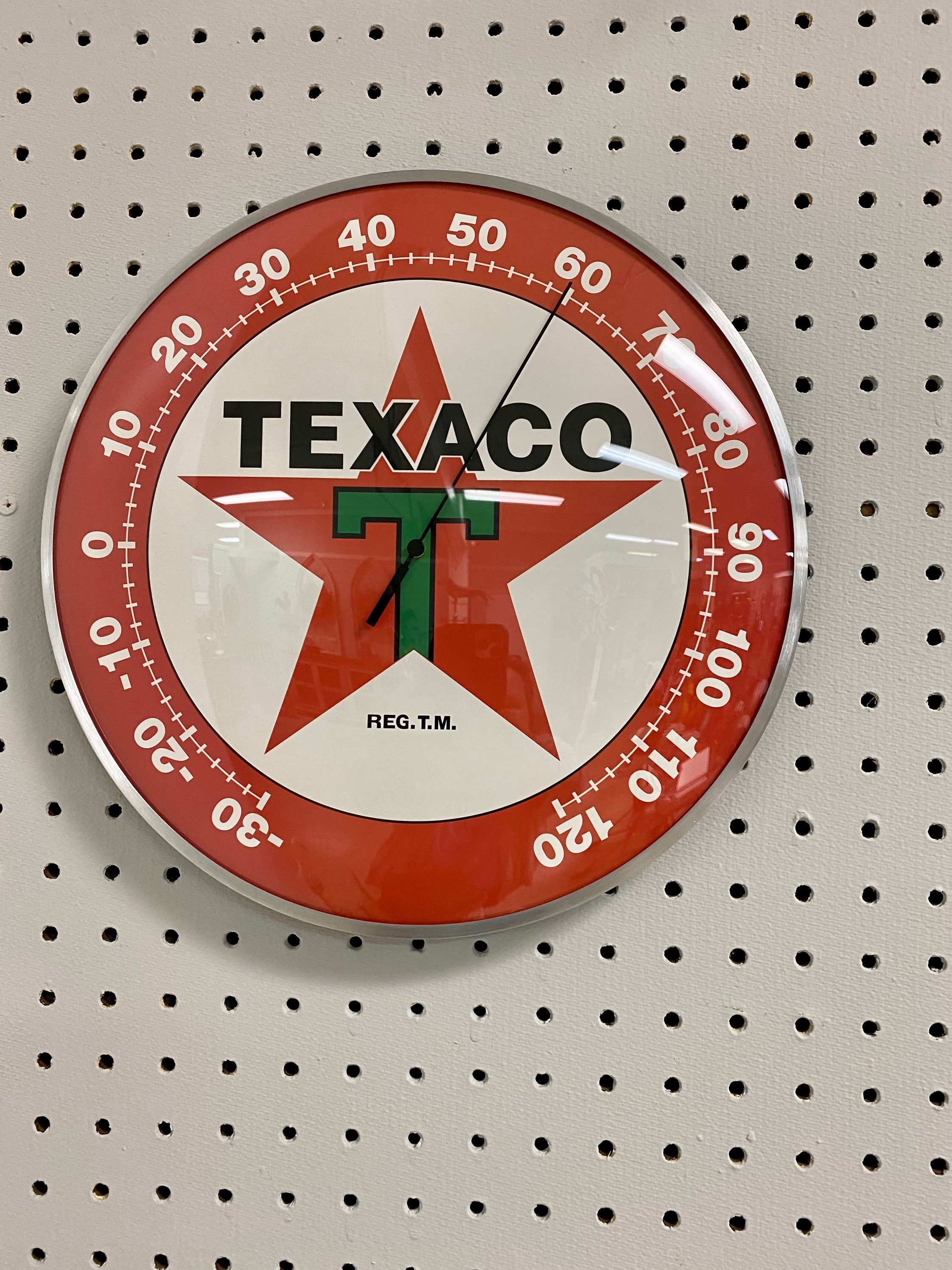 Texaco Thermometer Round Glass Dome Top - Etsy Canada