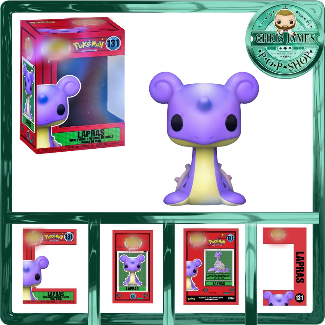 Shiny Lapras Shiny Metallic Box Pop Figure Hand-painted Chris James Pop ...