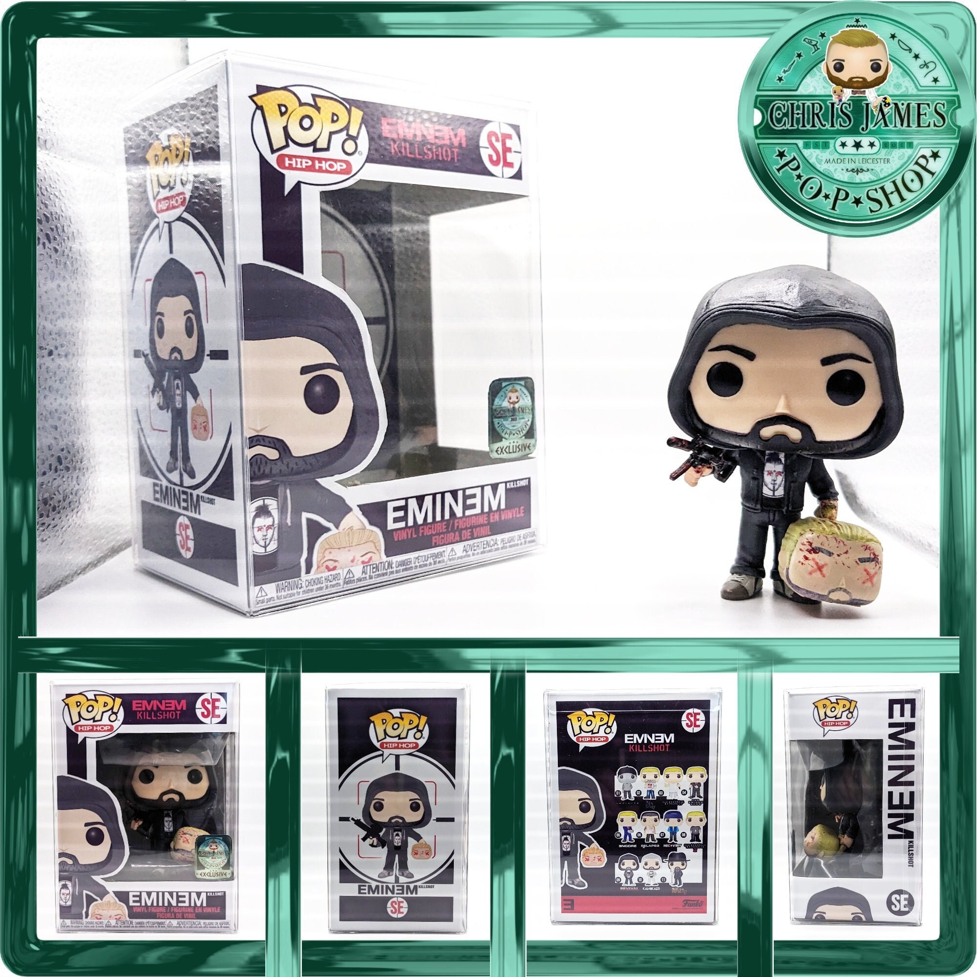 Eminem Killshot Funko Pop Figure Hand-painted Chris James Pop Shop MTO ...