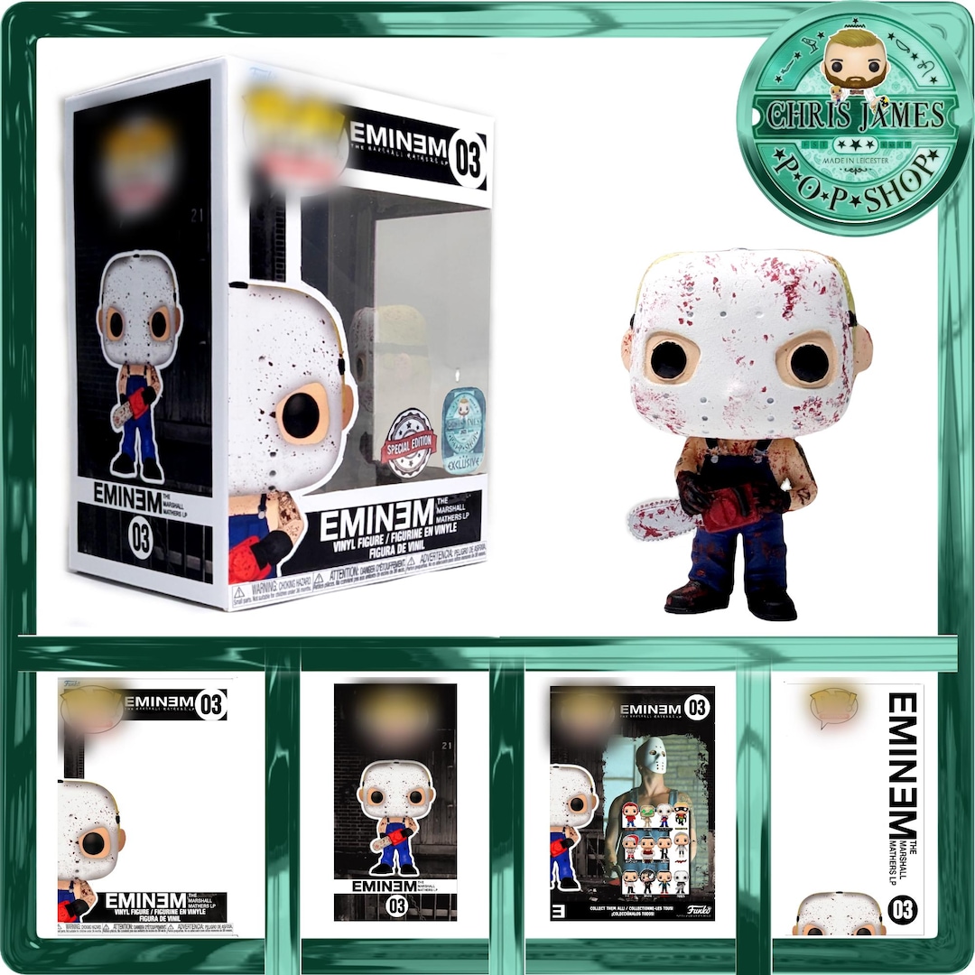 Eminem MMLP chainsaw Pop Figure Hand-painted Chris James Pop Shop MTO ...