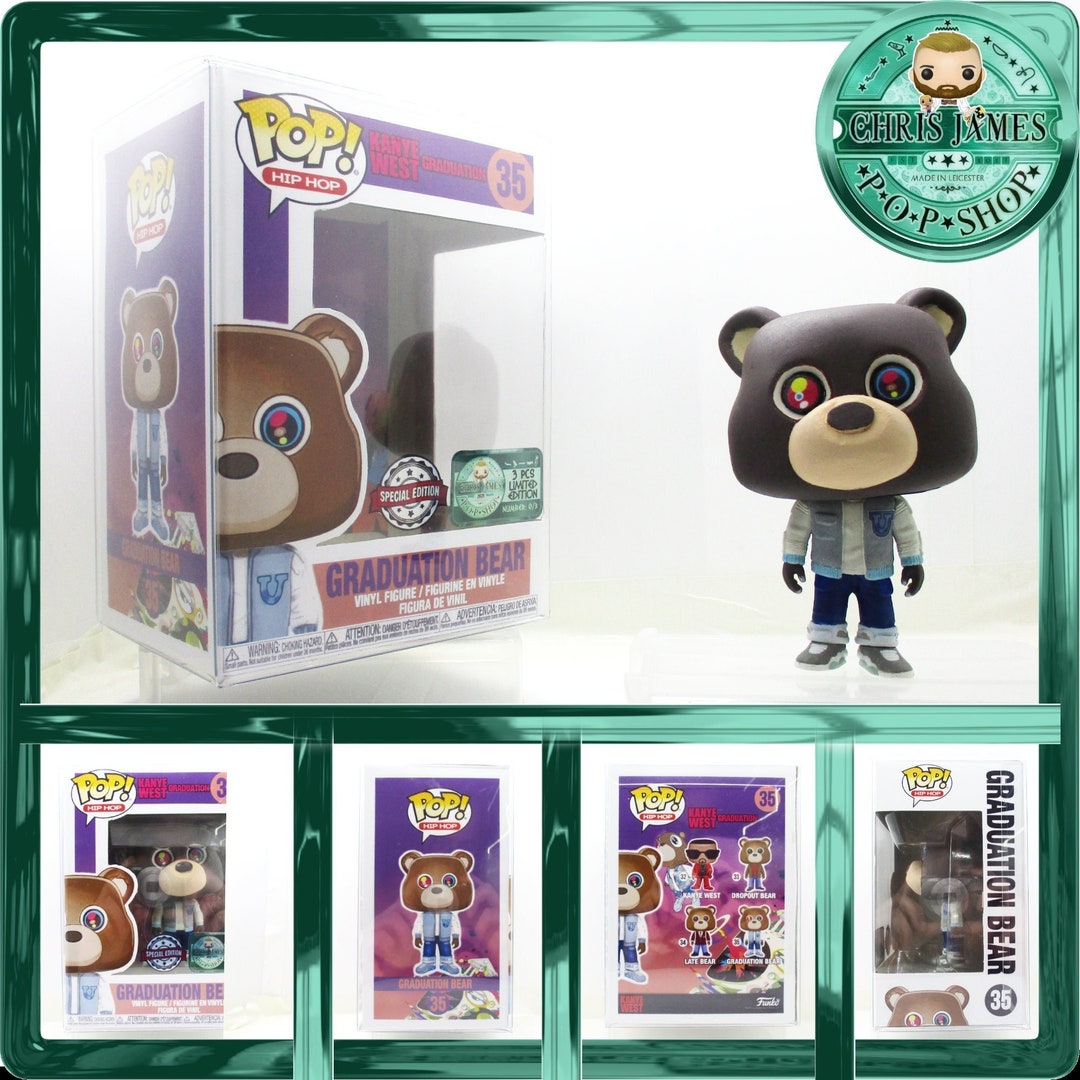 Kanye West Graduation Bear Funko Pop Figure Hand-painted Chris James ...