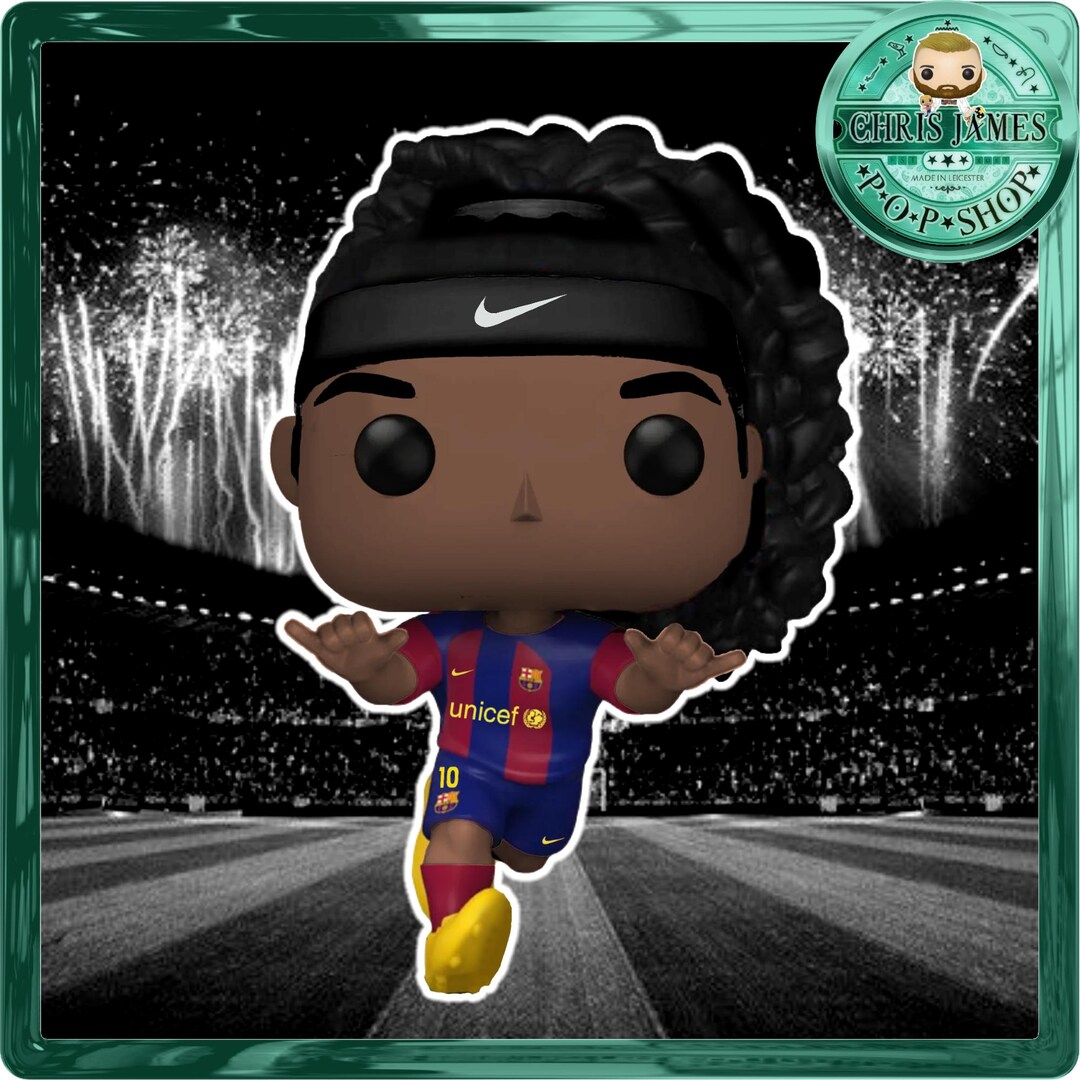 Ronaldinho Barcelona Brazil Funko Pop Figure Hand-painted Chris James ...