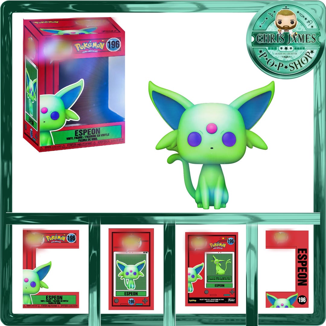 Shiny Espeon Shiny Metallic Box Pop Figure Hand-painted Chris James Pop ...