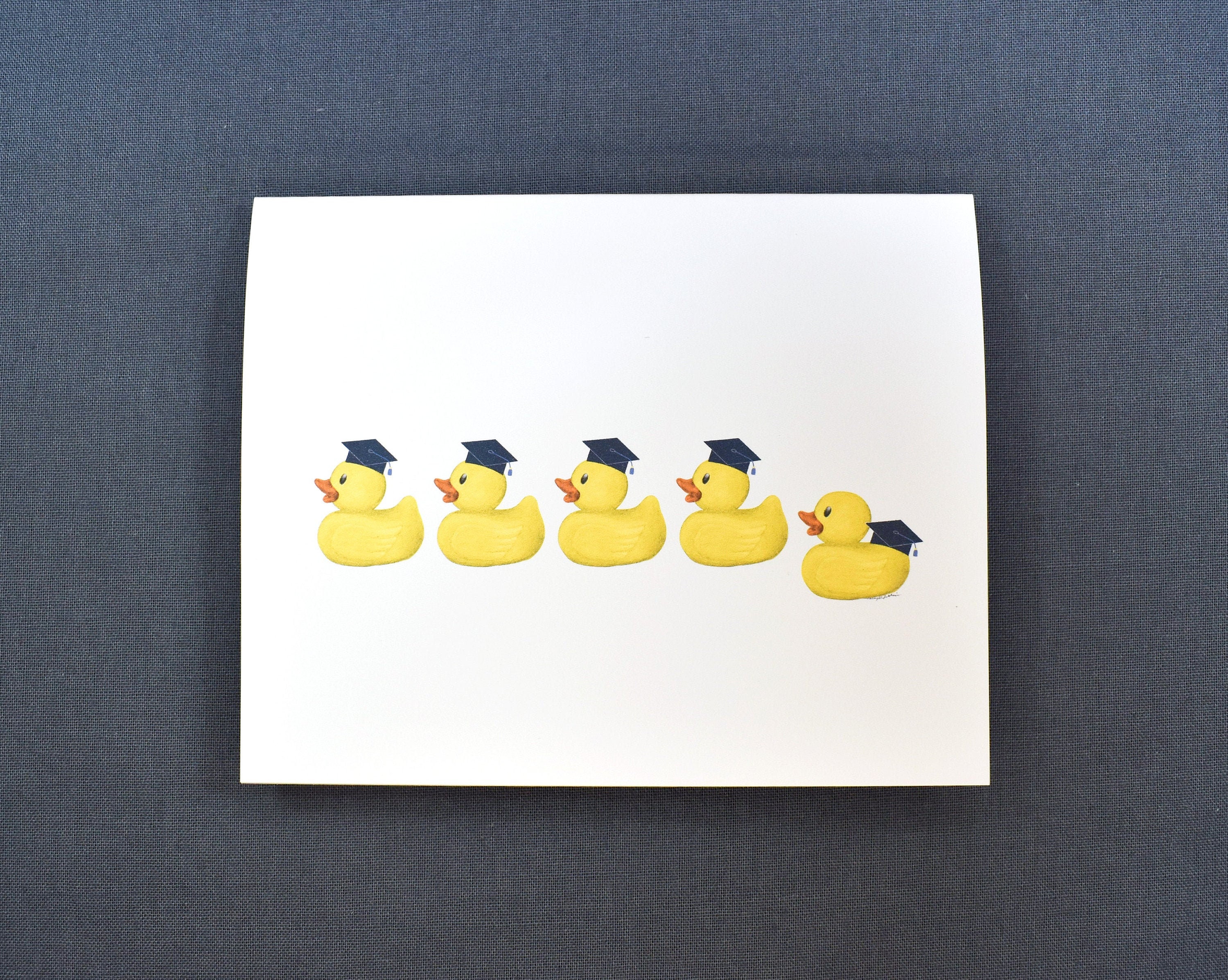 Funny rubber duck graduation card Odd duck graduation card | Etsy