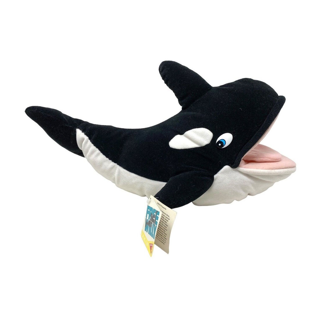 Vtg Original 1993 Free Willy Orca Killer Whale Plush Stuffed Animal 22 ...
