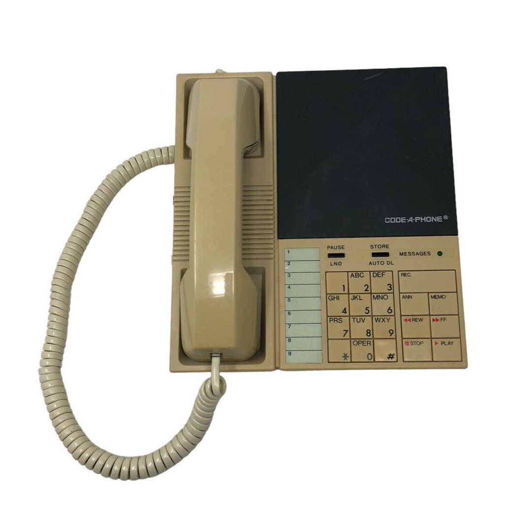 Vintage Code-a-phone Cord Telephone Phone / Answering Machine PROP Made ...