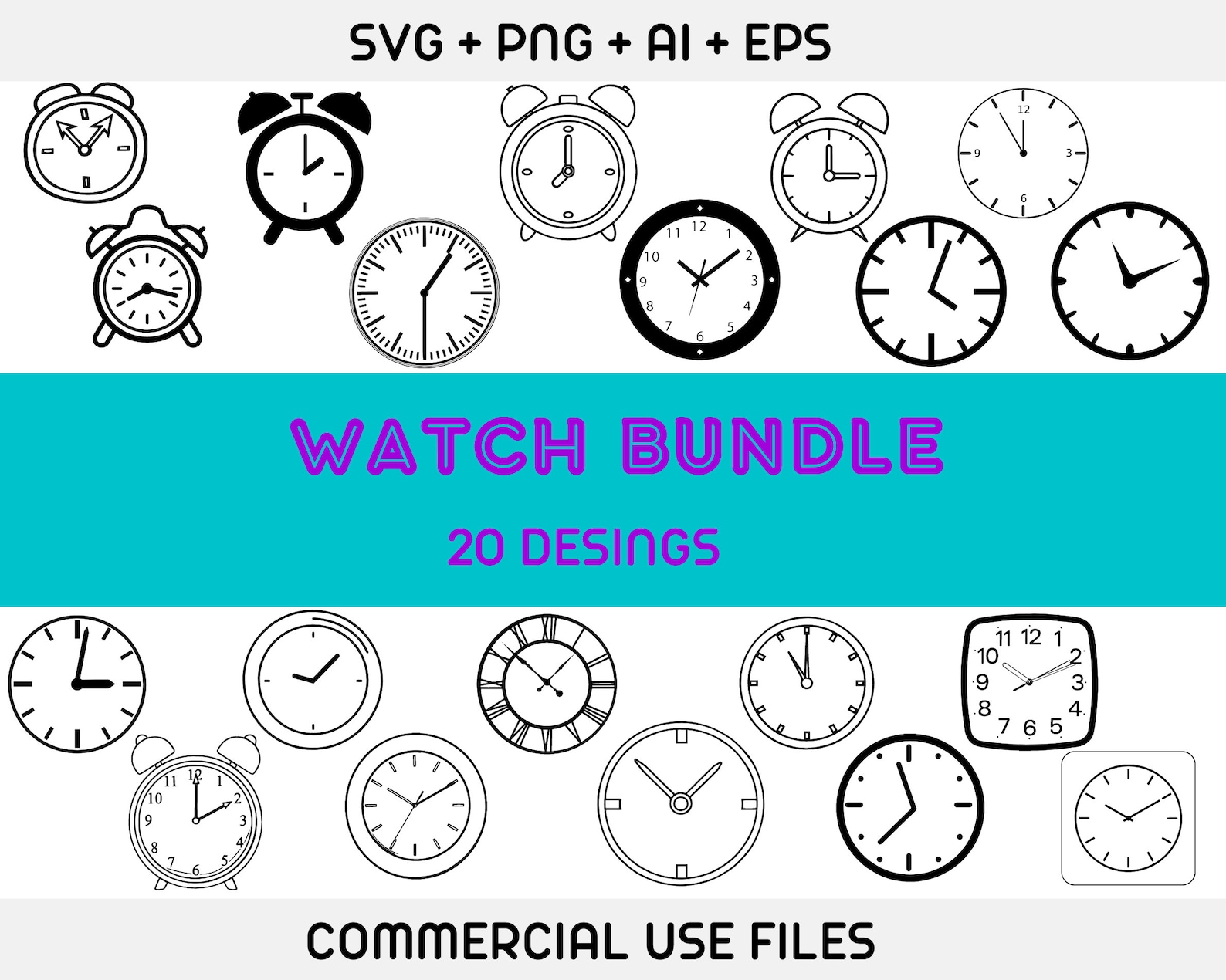 Watch Svg Watch Outline Watch Silhouetteclock Face Svg - Etsy