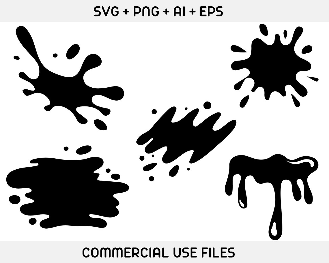 Paint Splatter SVG Bundle Paint Splats Svg Paint Svg Ink - Etsy