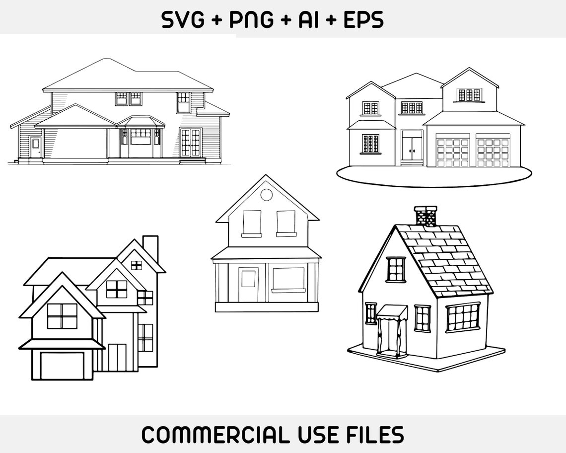 House Svg Bundle Home Svg Villa Svg Building Svg House - Etsy UK