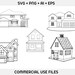 House Svg Bundle, Home Svg, Villa Svg, Building Svg, House Farm Clipart ...