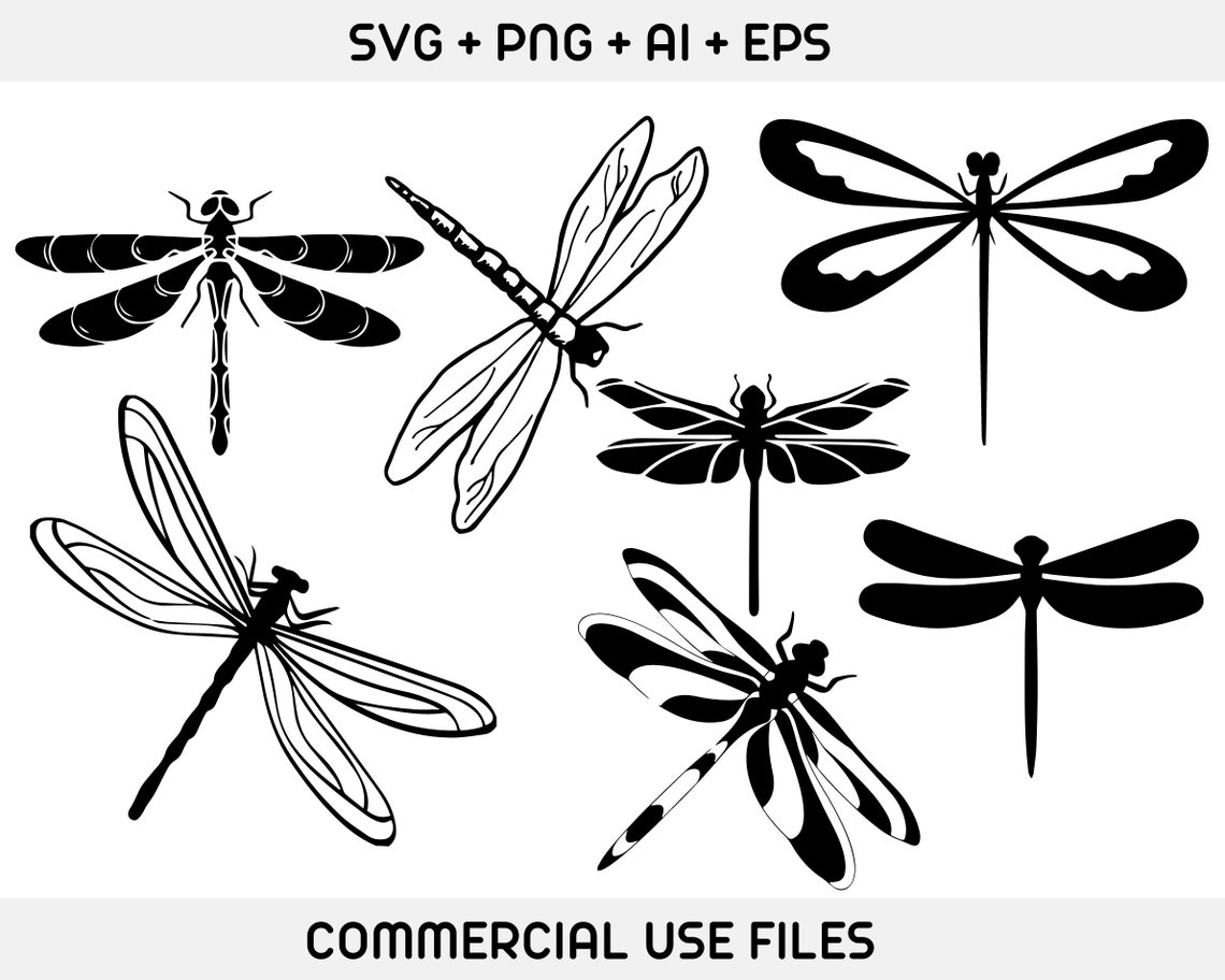 Dragonfly SVG Dragonfly Clipart Insect Svg Dragonfly - Etsy