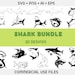 Shark Svg Bundle, Shark Fish Svg, Shark Design Svg, Animal Svg, Baby ...