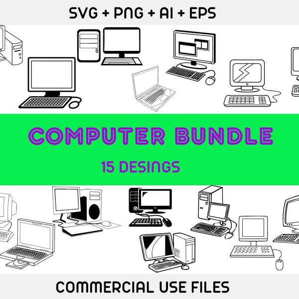 Computer Svg Clipart - Etsy