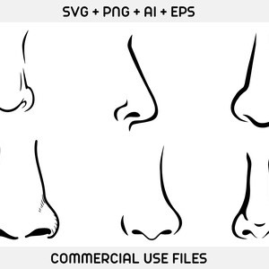 Nose Svg, Nose Clipart, Nose Svg Bundle , Nose Silhouette, Nose Cricut ...