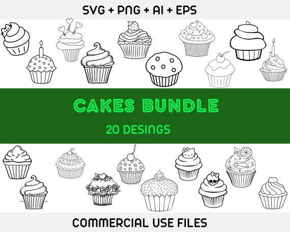 Cakes Svg Birthday Svg Dessert Svg Baking Svg Wedding Svg - Etsy