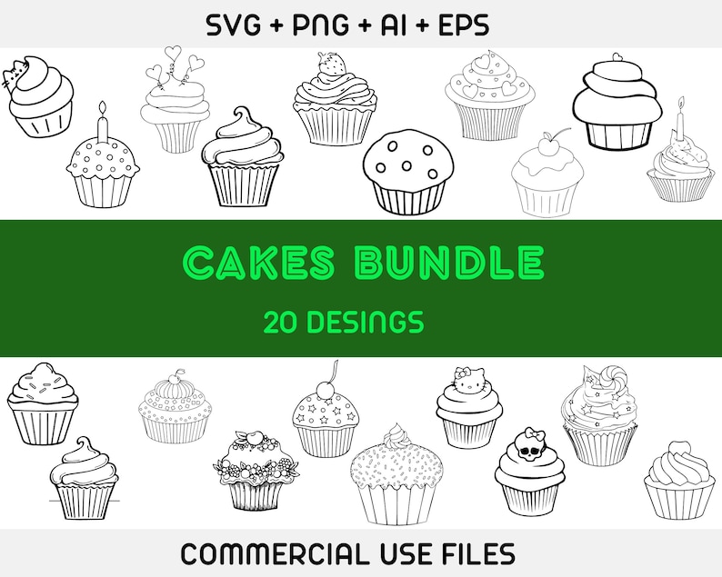 Cakes Svg Birthday Svg Dessert Svg Baking Svg Wedding Svg - Etsy