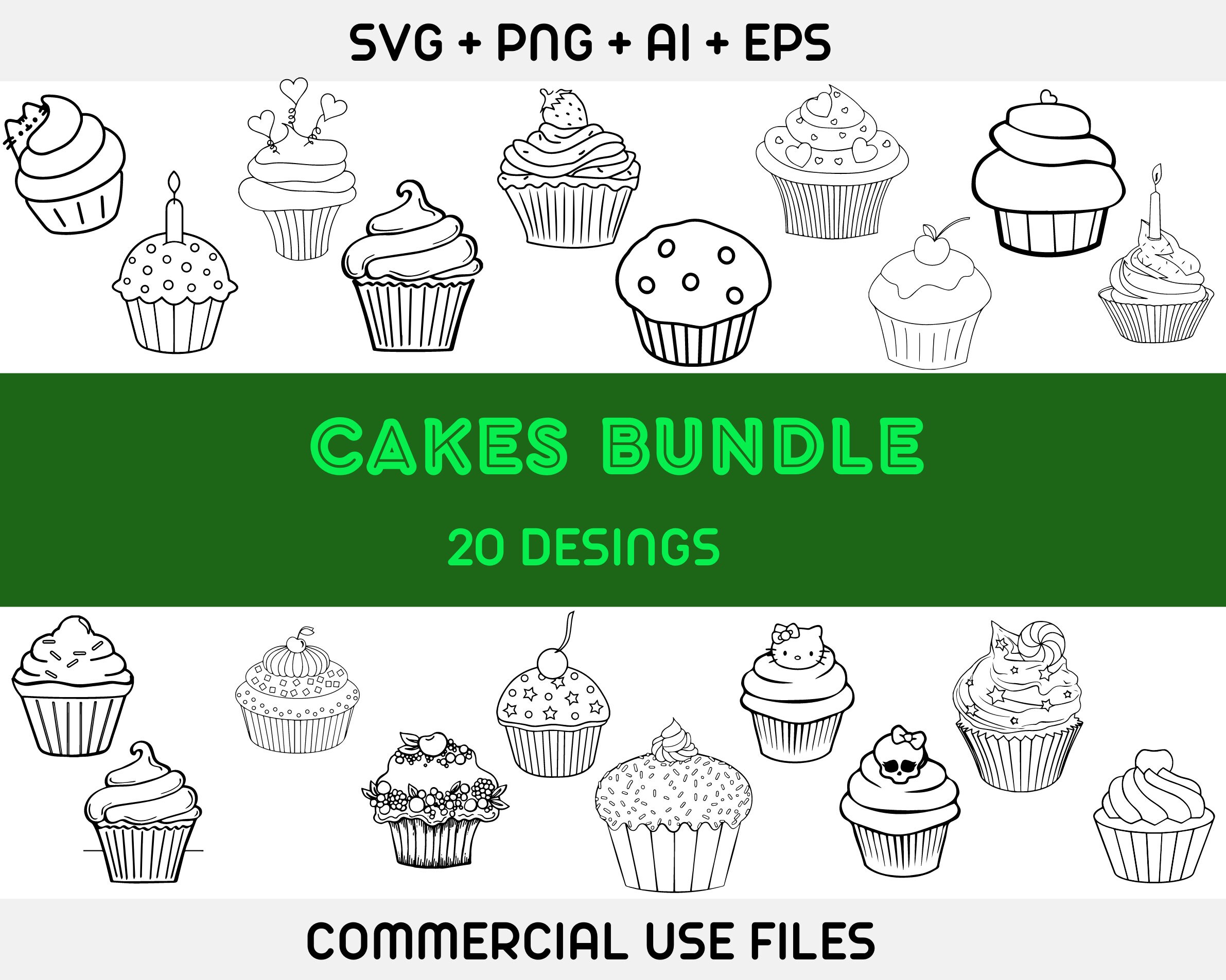 Cakes Svg Birthday Svg Dessert Svg Baking Svg Wedding Svg - Etsy Australia