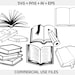 Book SVG, Open Book SVG , Library SVG , School Svg , Monogram , Clipart ...