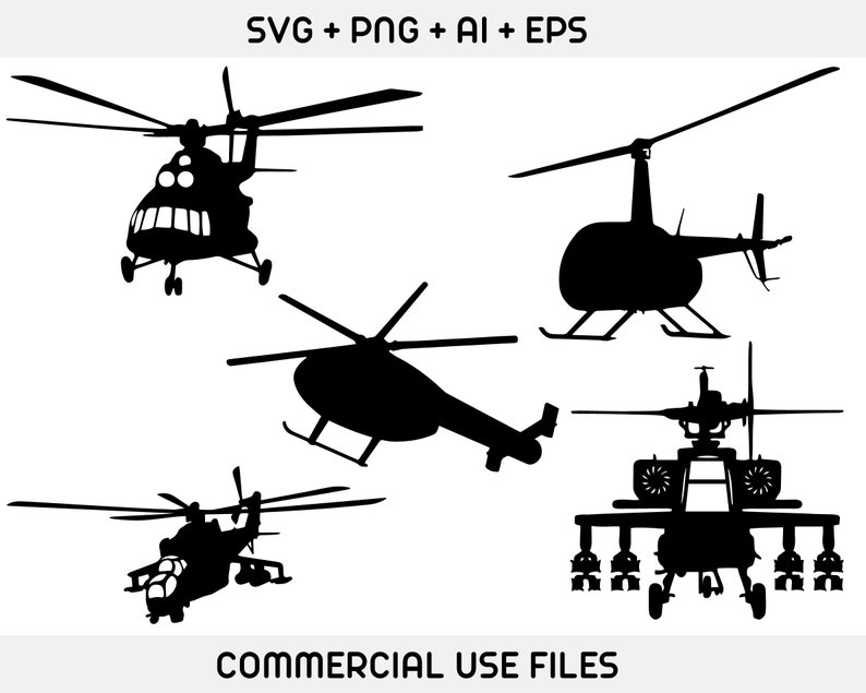 Helicopter SVG, Aircraft Svg, Airplane Svg, Fly Svg, Army Helicopter ...