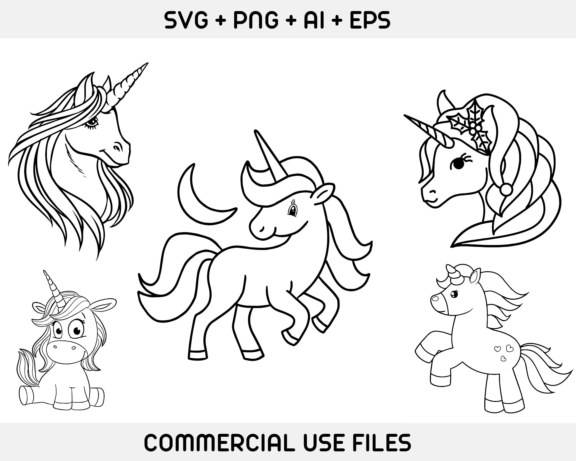 Unicorn Bundle Svg Bundle Svg Unicorn Horn Unicorn Clipart - Etsy