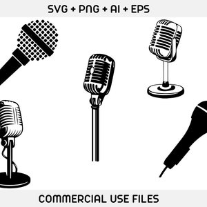 Microphone Svg ,mic Svg ,retro Microphone Svg, Microphone Clipart ...