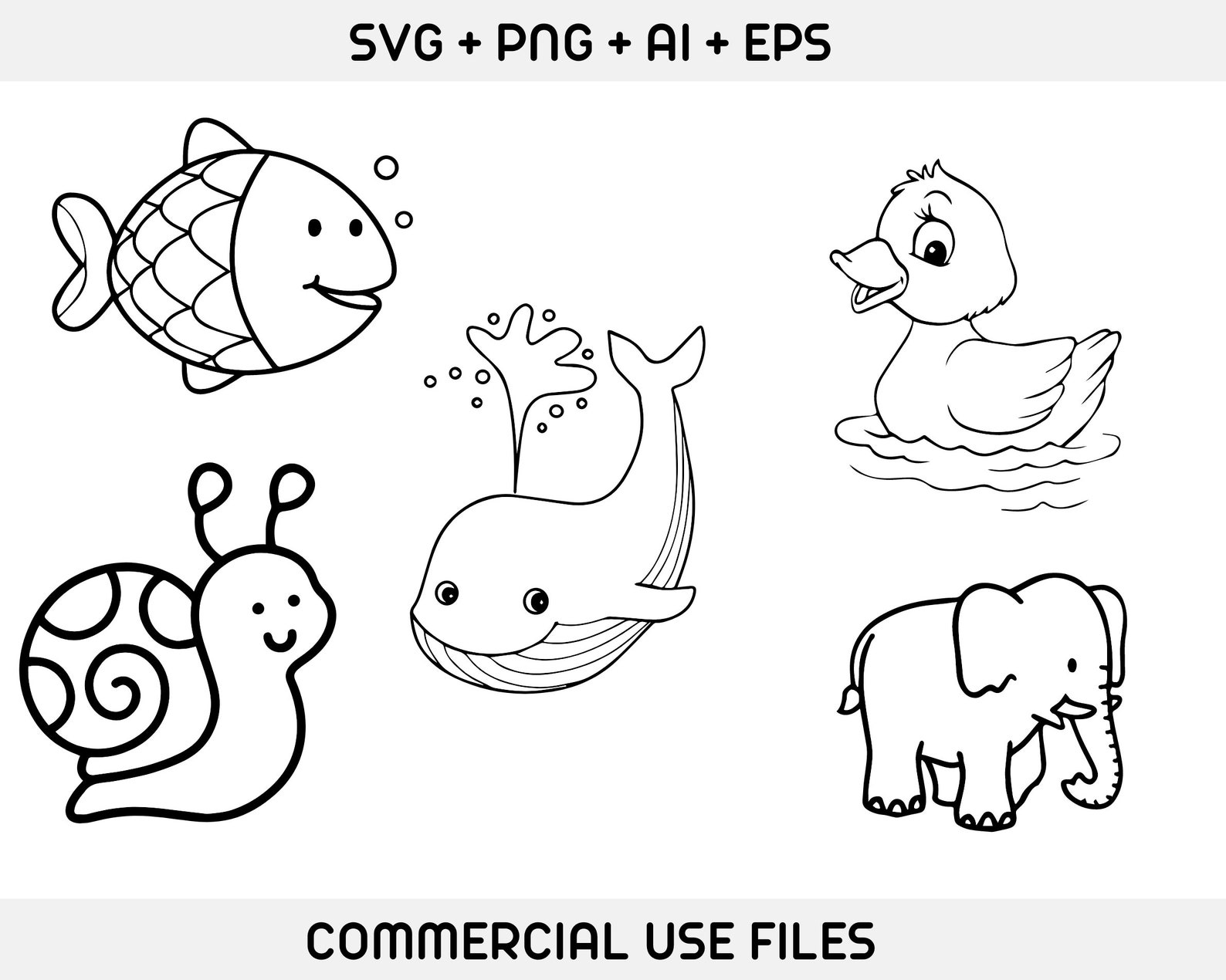 Animal Bundle Svg Doodle Svg Doodle Shapes Svg Cute Animal - Etsy