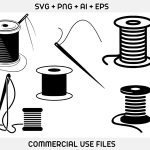 Thread With a Needle Svg, Spool of Thread Svg File,sewing Svg, Sewing ...