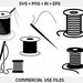 Thread With a Needle Svg, Spool of Thread Svg File,sewing Svg, Sewing ...