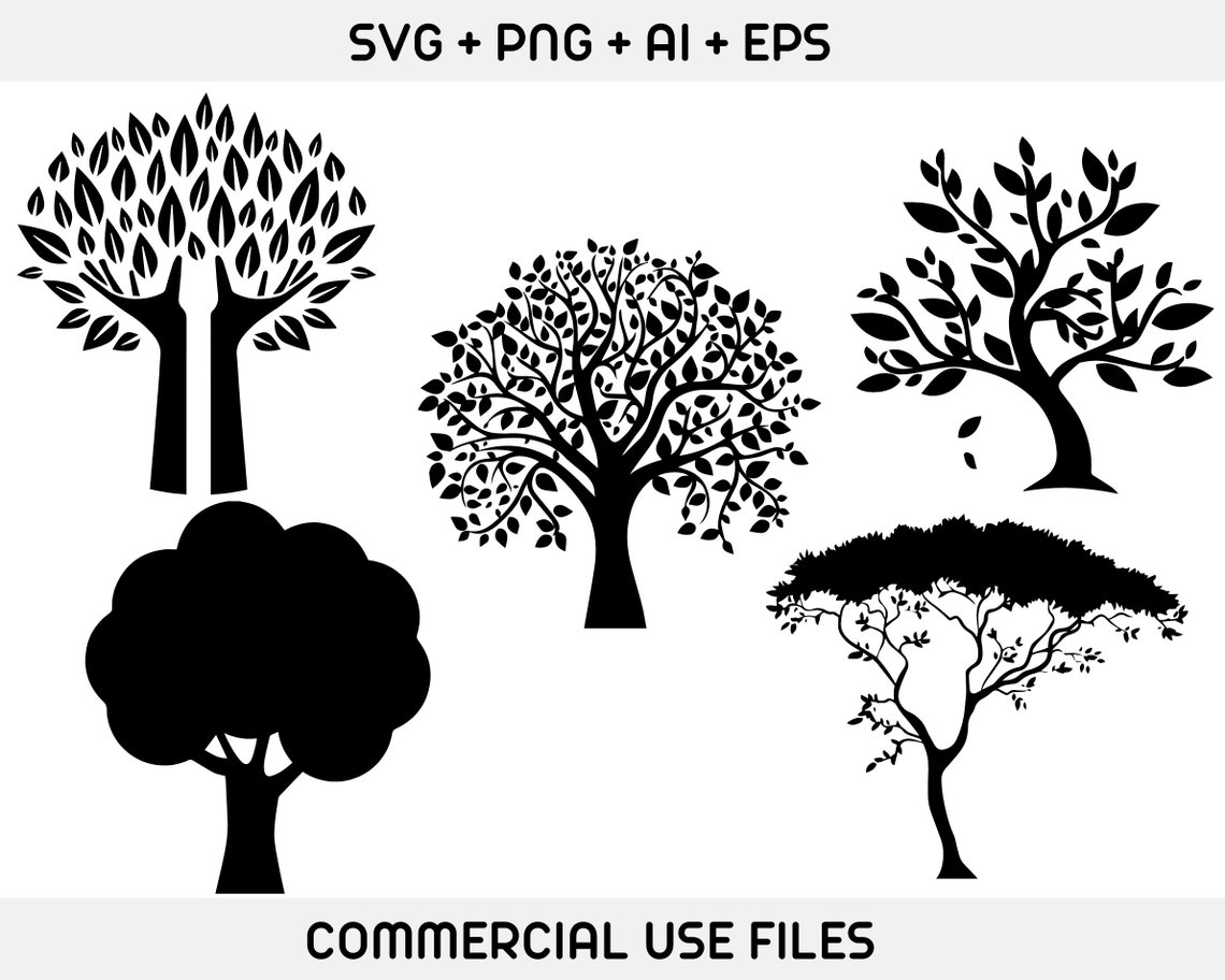 Tree Svg Bundle Woodland Svg Png Forest Svg Bundle Camping - Etsy