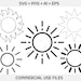 Sun SVG, Sun Clipart, Sunshine SVG, Cute Sun SVG, Cut Files, Cricut,sun ...
