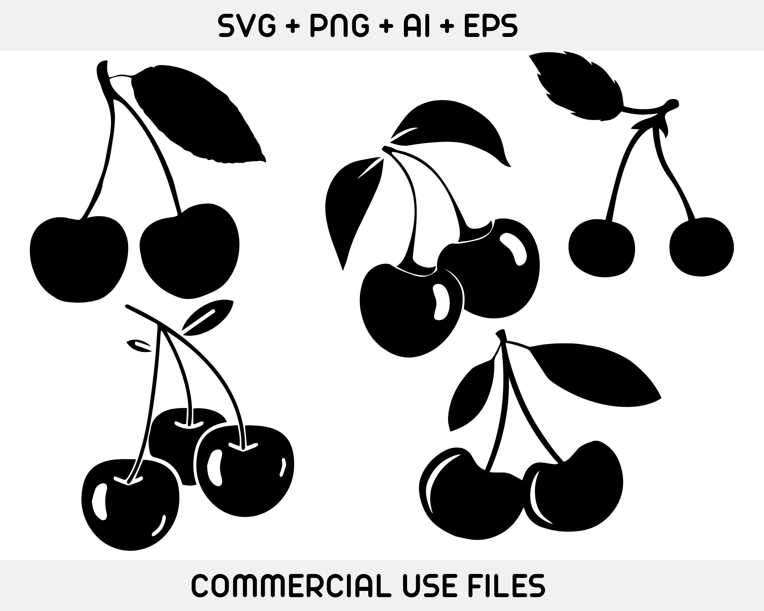 Cherry SVG Bundel Cherry vector Cherry gesneden bestanden - Etsy Nederland
