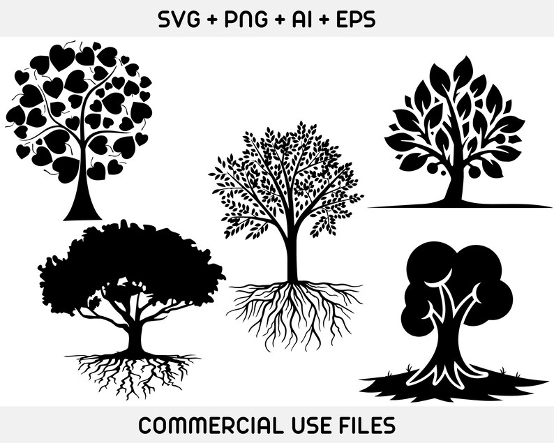 Tree Svg Bundle Woodland Svg Png Forest Svg Bundle Camping - Etsy